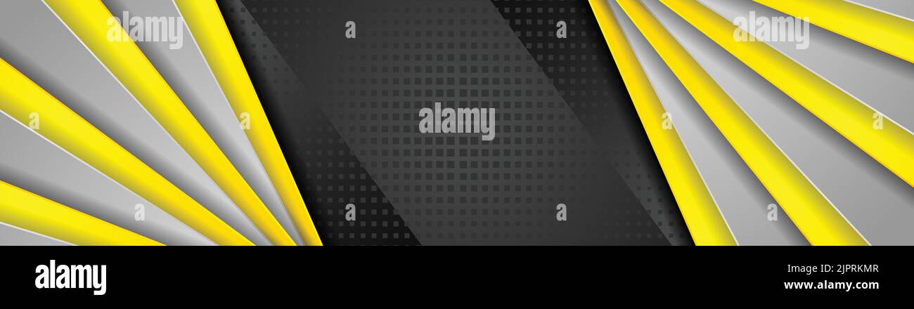 Abstract orange, grey and black tech geometric banner design. Vector ...