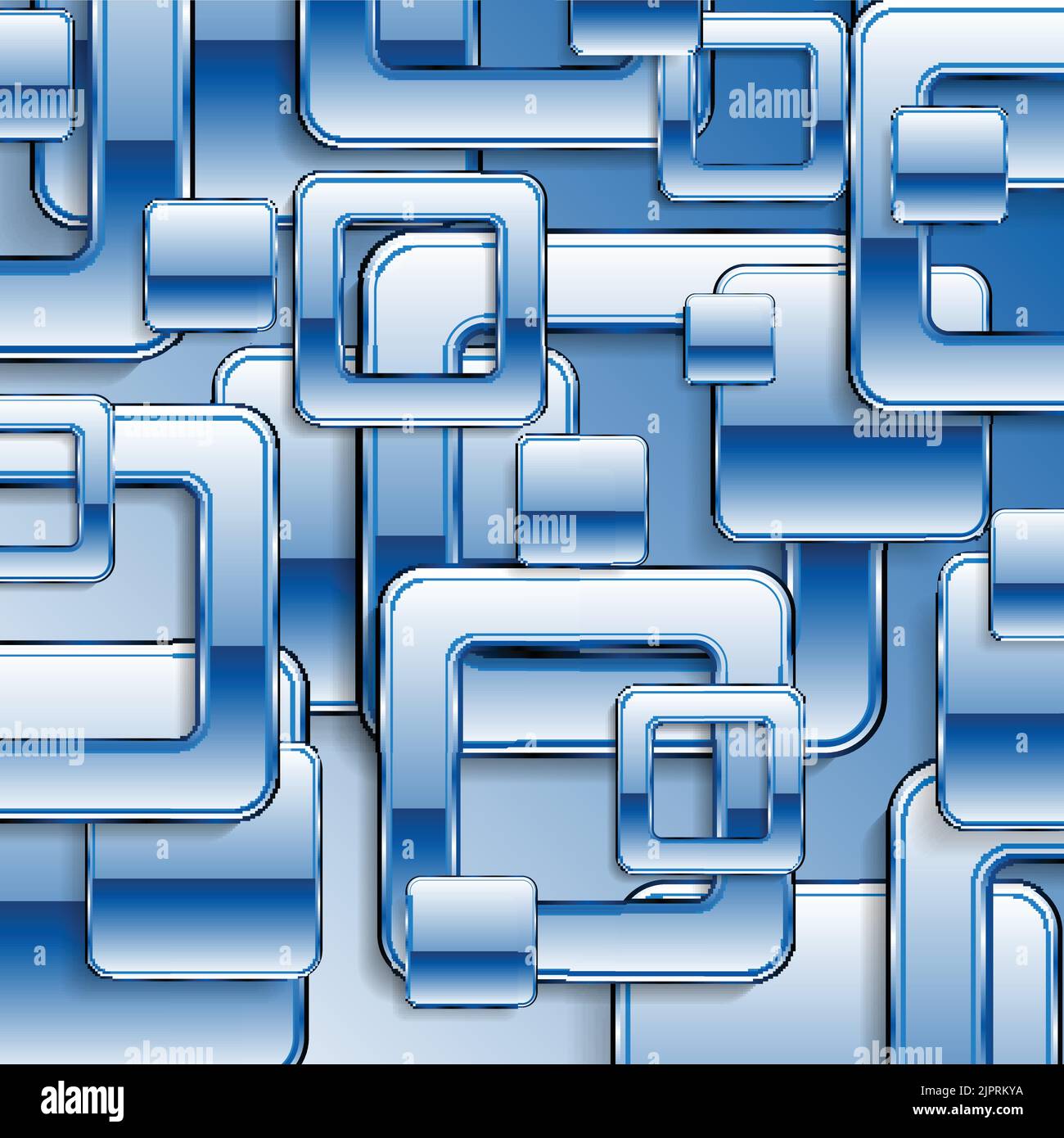 Blue tech glossy retro squares abstract vector background Stock Vector ...