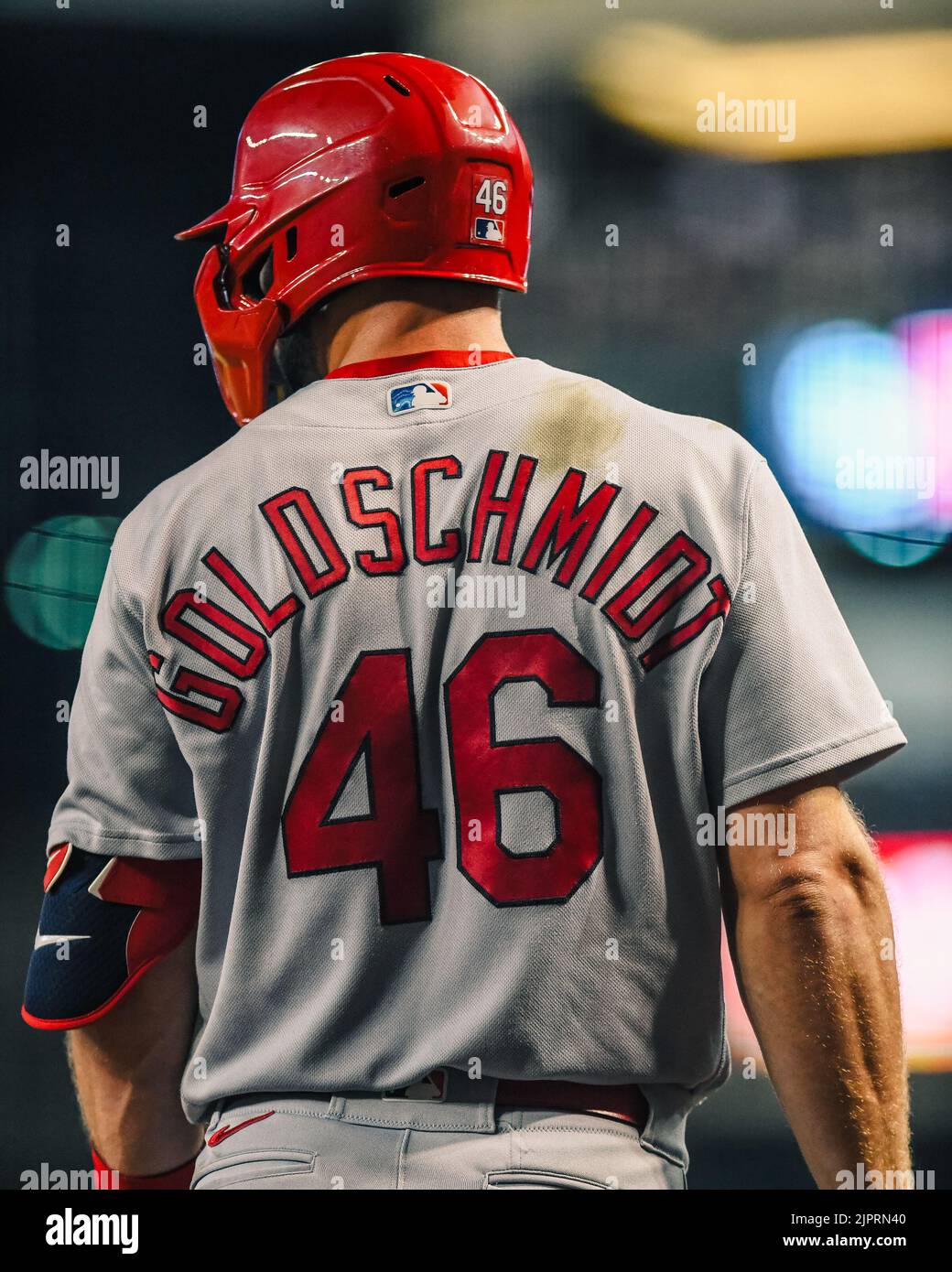 St. Louis Cardinals first baseman Paul Goldschmidt (46) stands in the ...