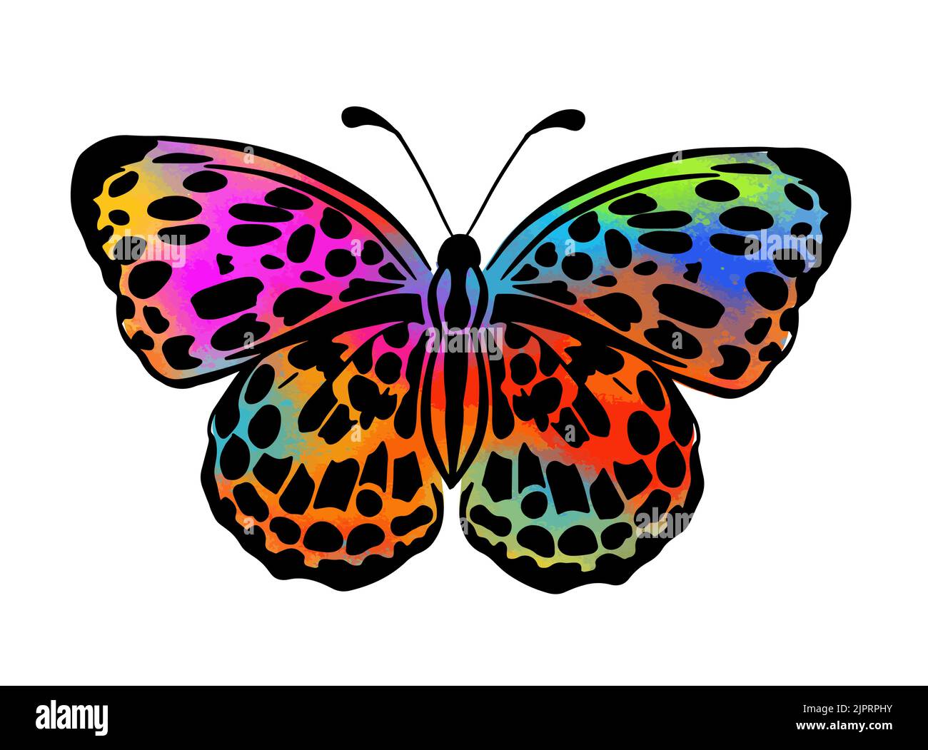 Abstract multicolored butterflies. Vector illustration Stock Vector ...