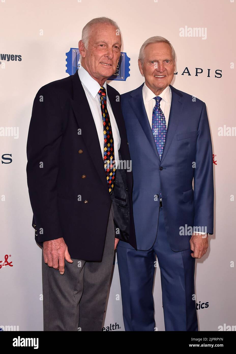Rick Barry and Jerry West walking the red carpet at the Harold and ...