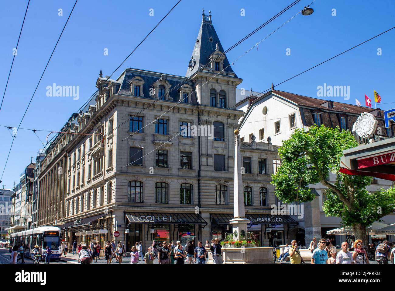 Typical historical buildings in downtown Geneva, Switzerland Stock ...