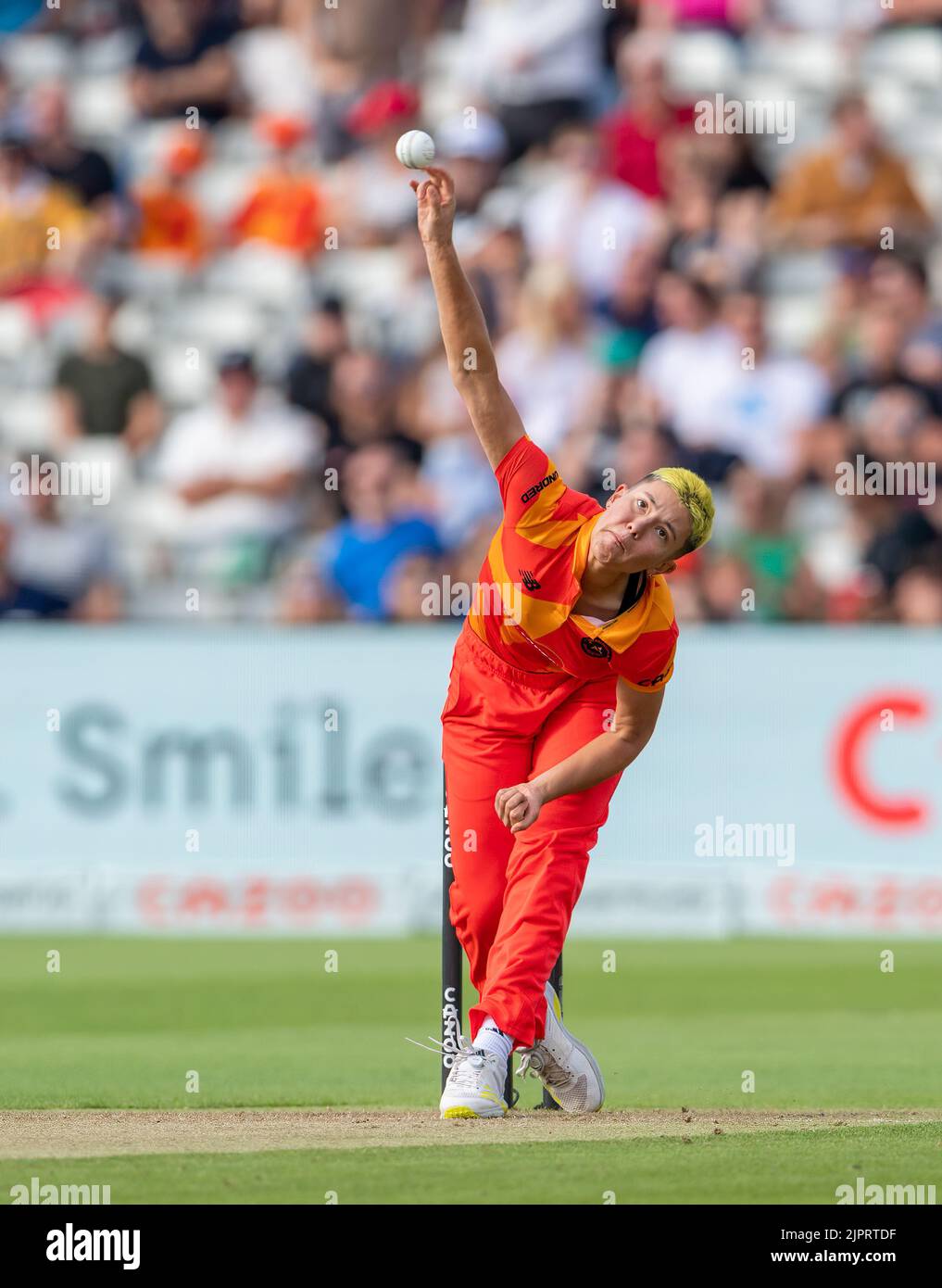 Issy Wong bowling for Birmingham Phoenix in The Hundred against ...