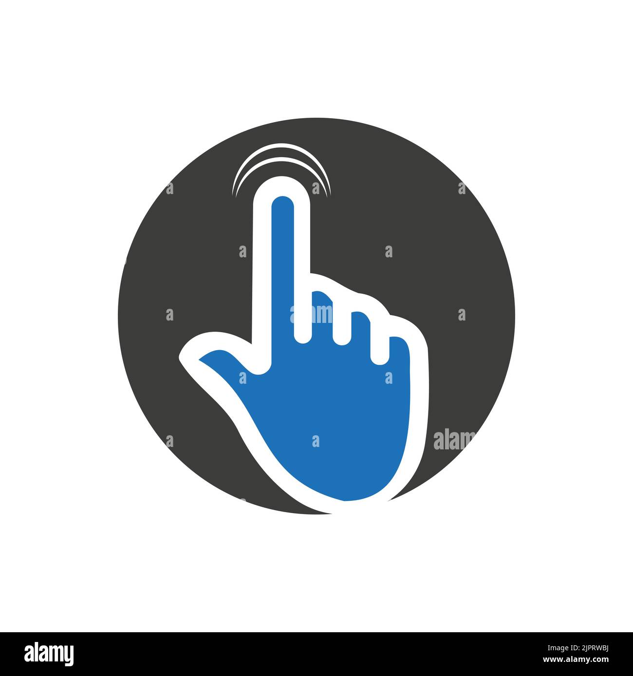 Letter O Finger Click Logo Vector Template Concept For Technology ...