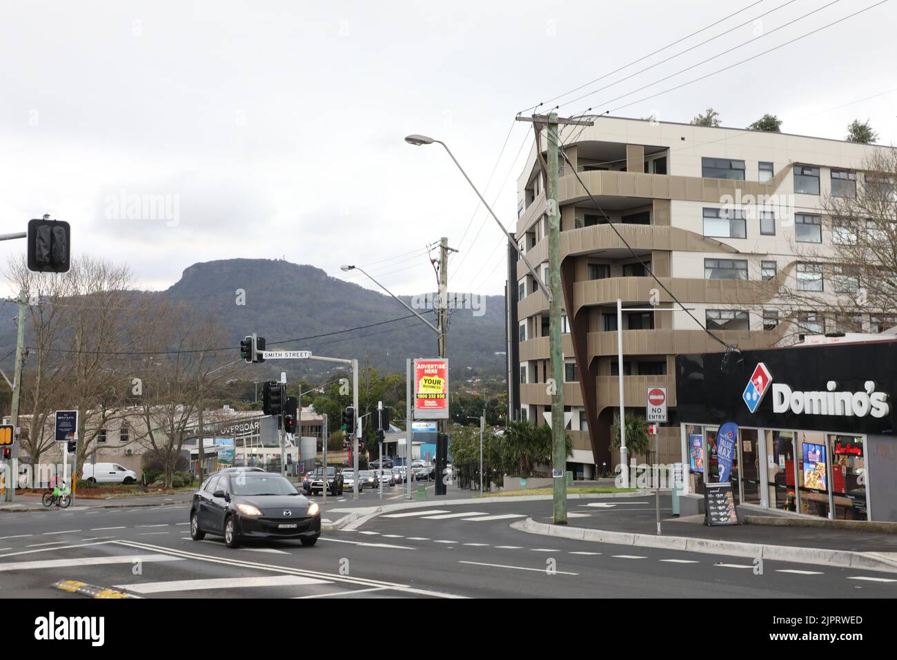 The centre of Wollongong at the corner of Smith Street and the Princes ...
