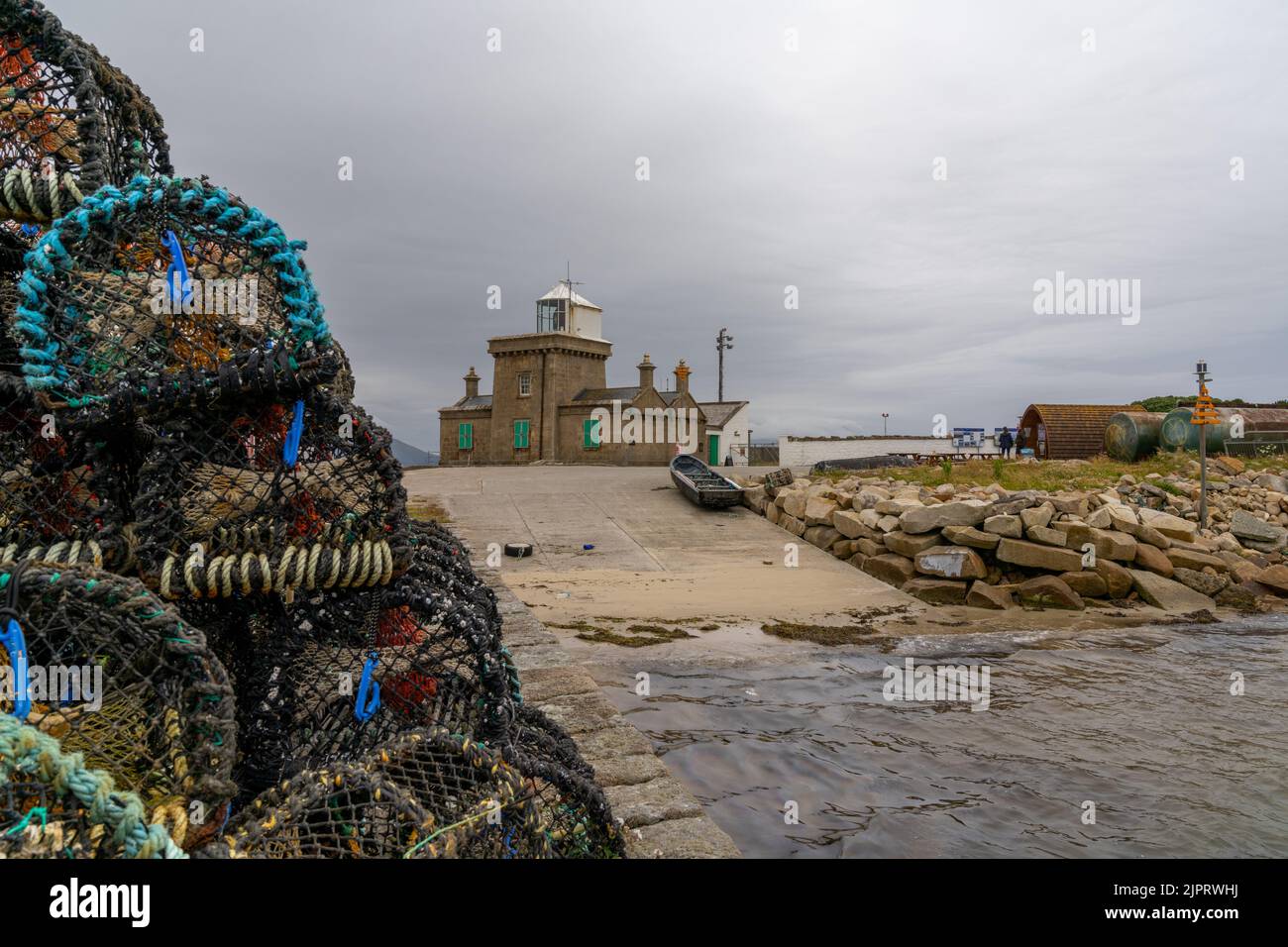 Blacksod, Ireland - 19 July, 2022: view of Blacksod harbor and ...