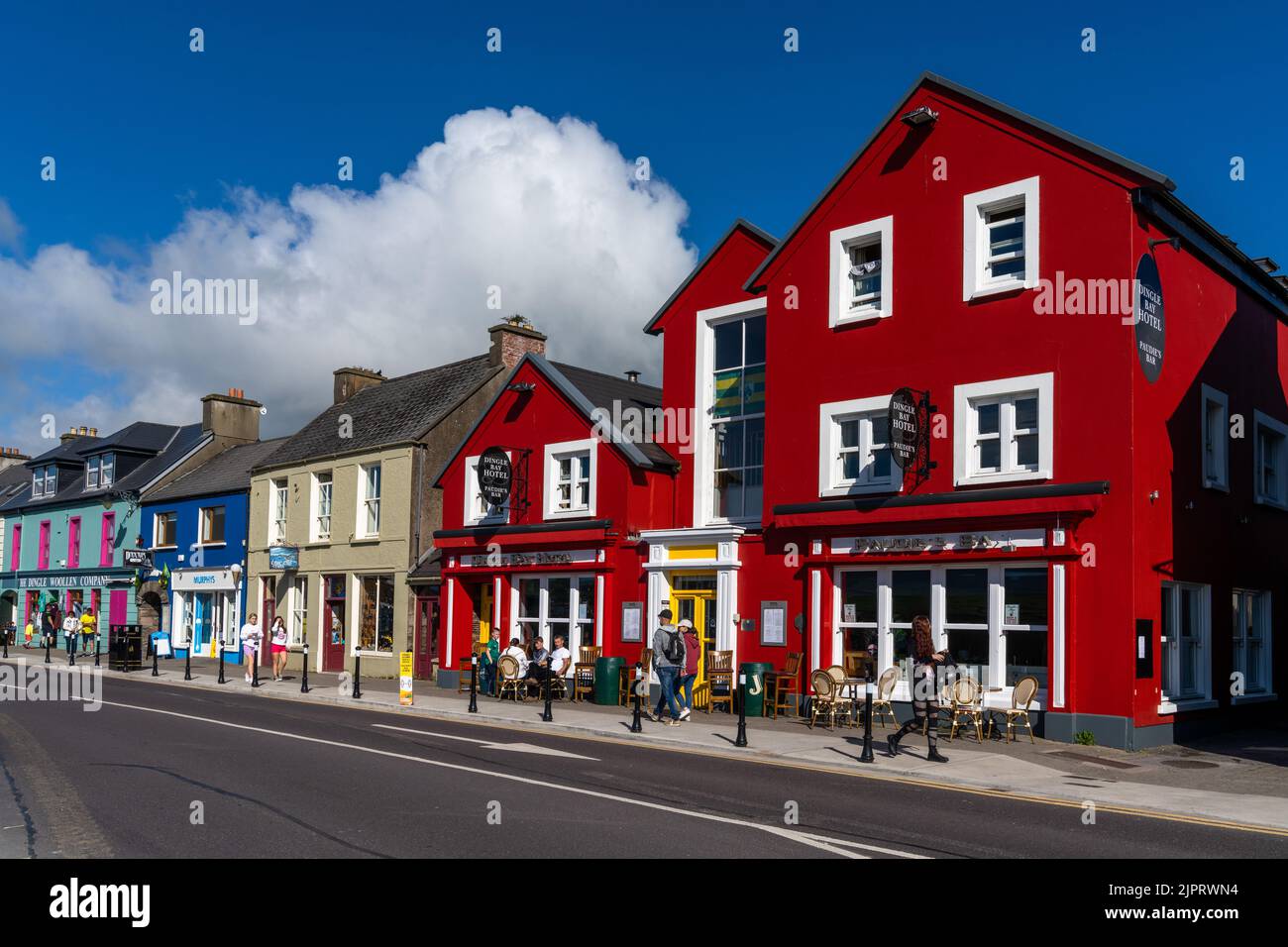 Dingle, Ireland - 7 August, 2022: colorful houses on the main street of ...