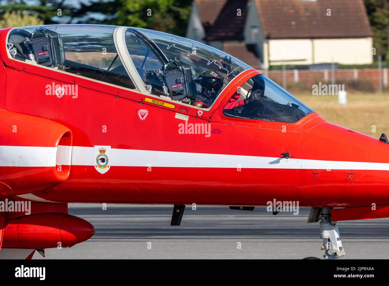 Royal Air Force Red Arrows display team BAe Hawk T.1 jet plane after ...