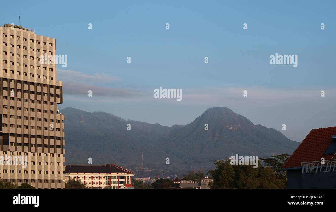 In the morning, you can see apartments next to residents' houses and ...