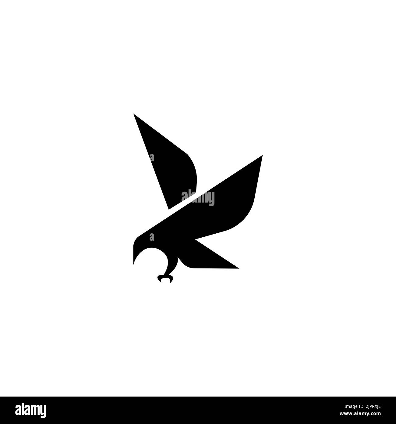 A simple and minimalistic black bird logo design isolated on a white ...