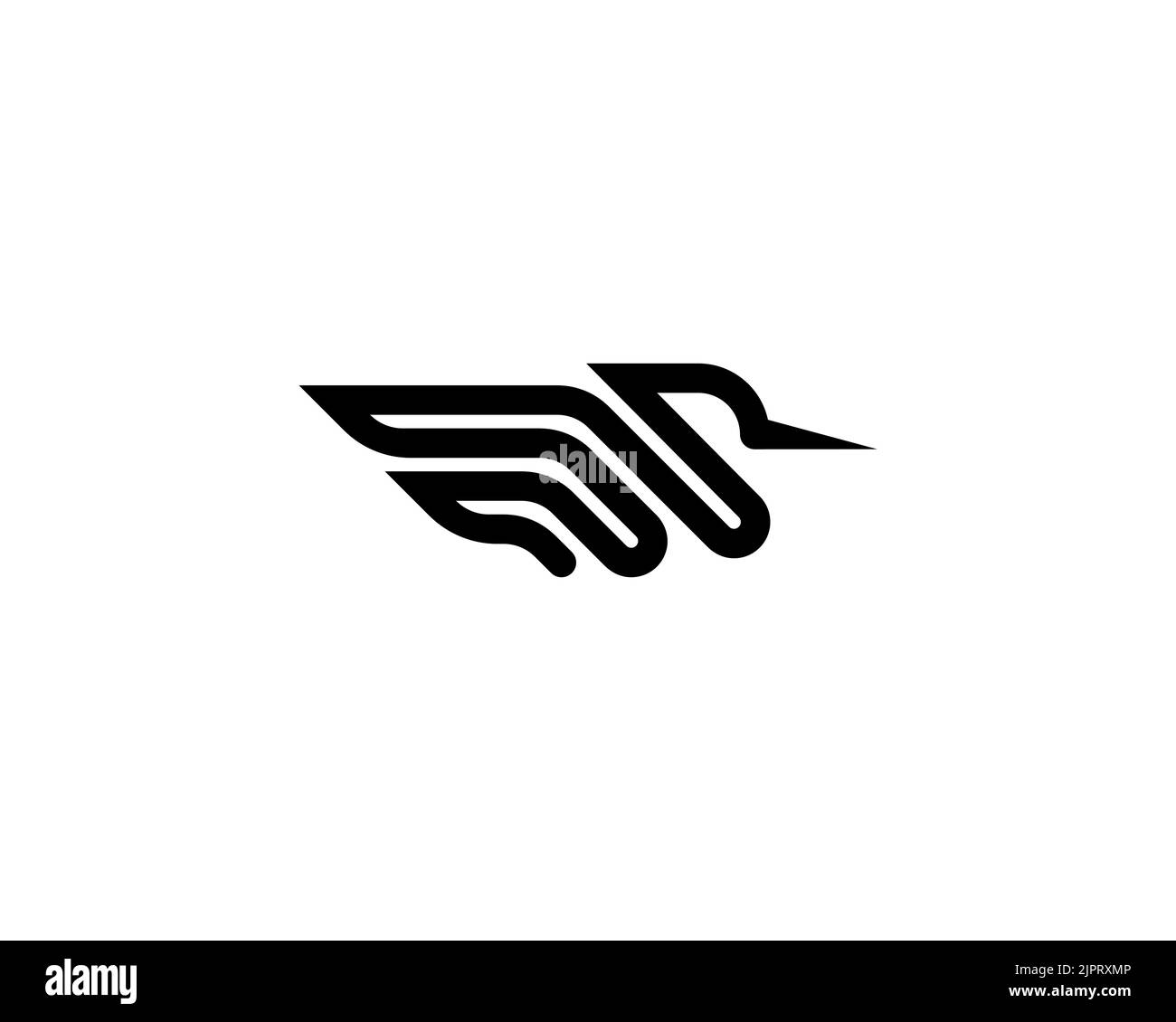 A simple and minimalistic bold outline of a swan for a logo design ...