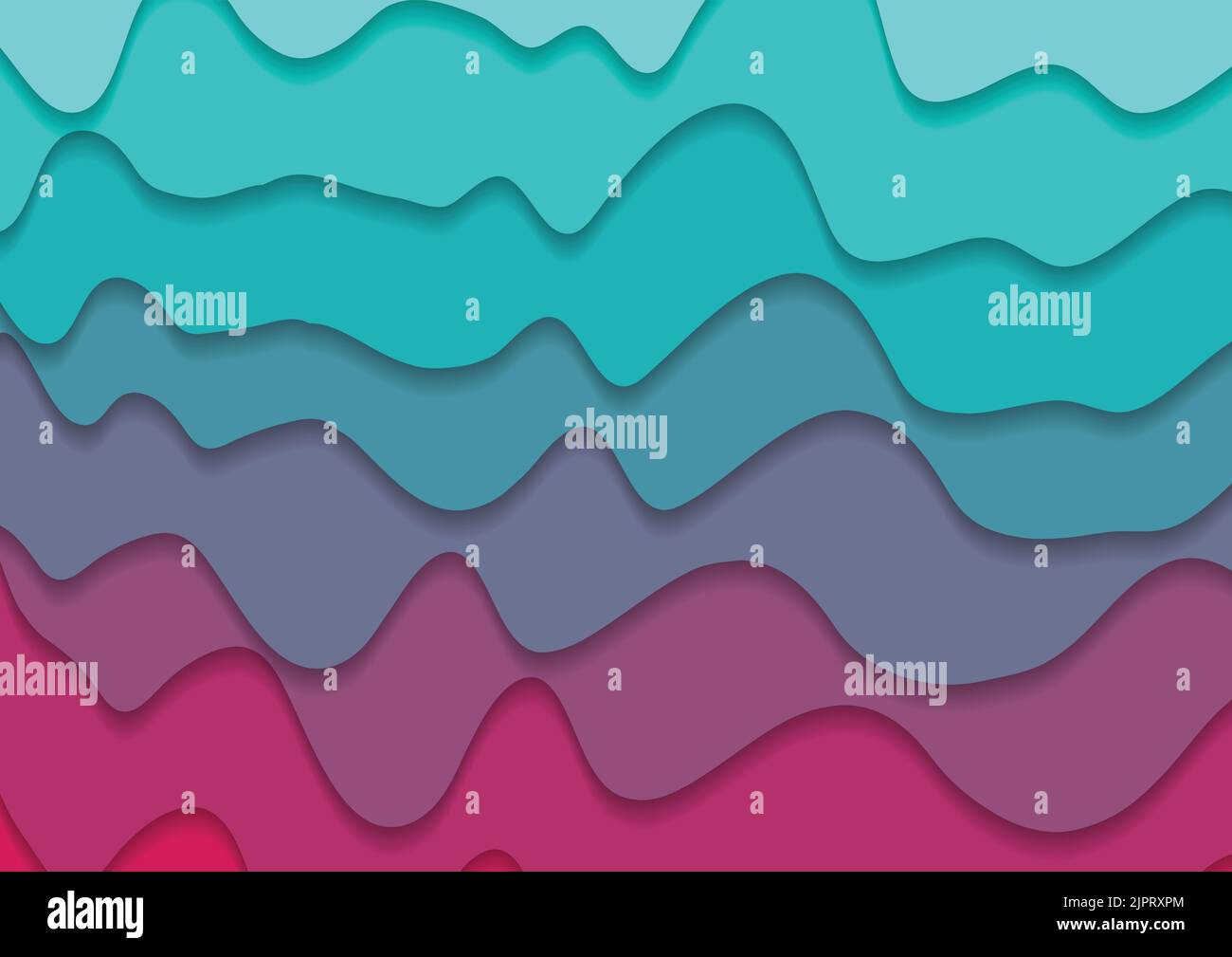 Turquoise and pink corporate waves abstract background. Vector design ...