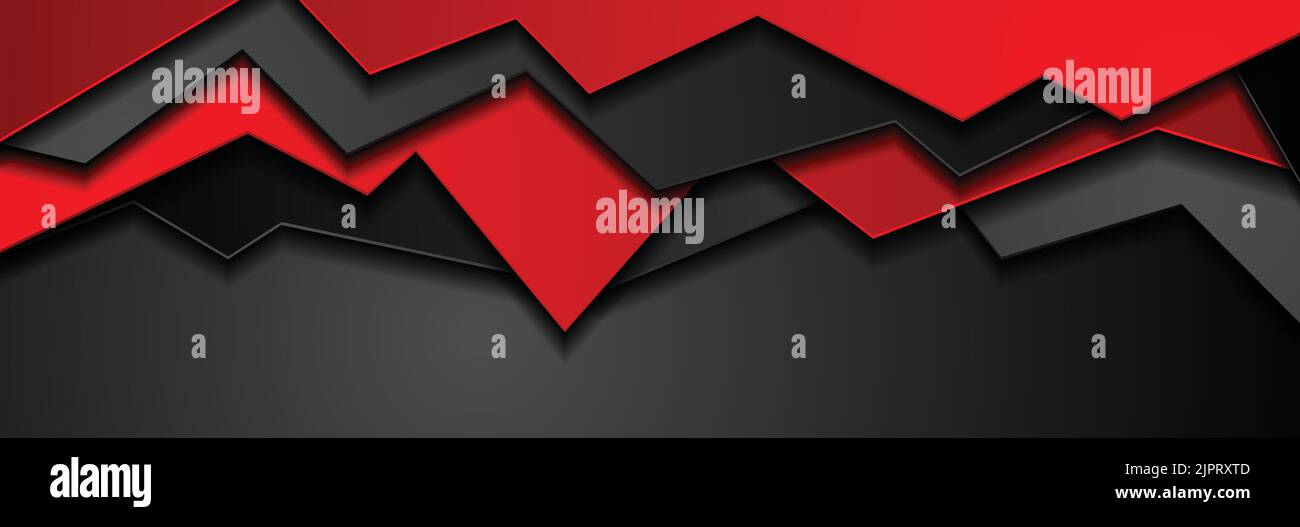 Abstract black and red corporate banner design. Vector background Stock ...