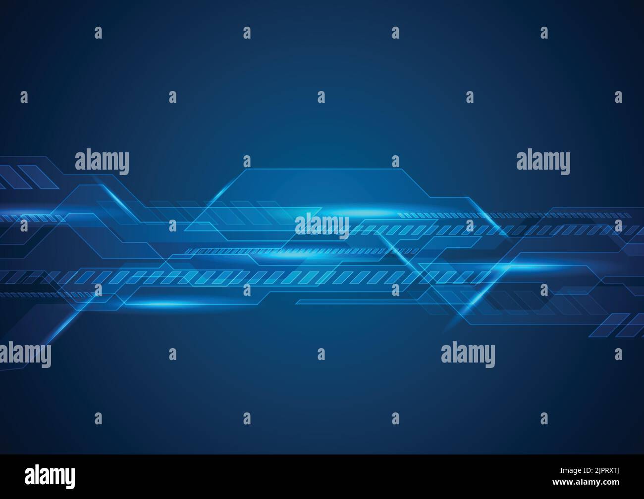Dark blue technology futuristic abstract glowing background. Vector ...