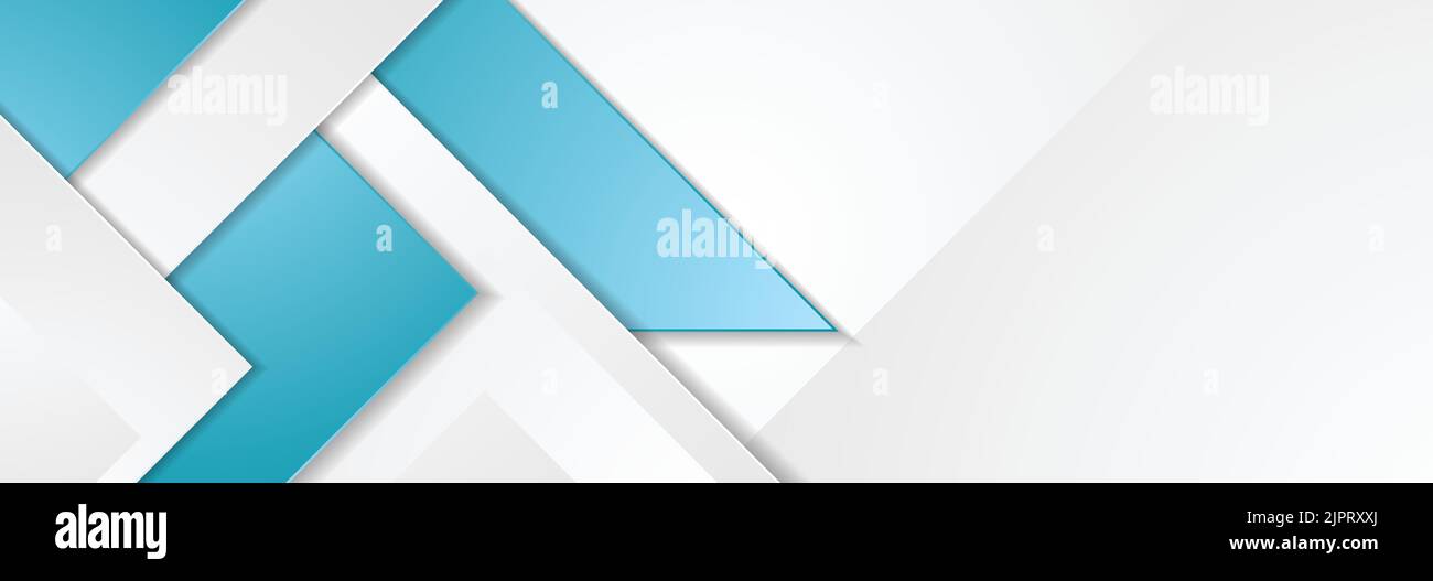 Blue and grey geometric corporate banner design. Vector background ...