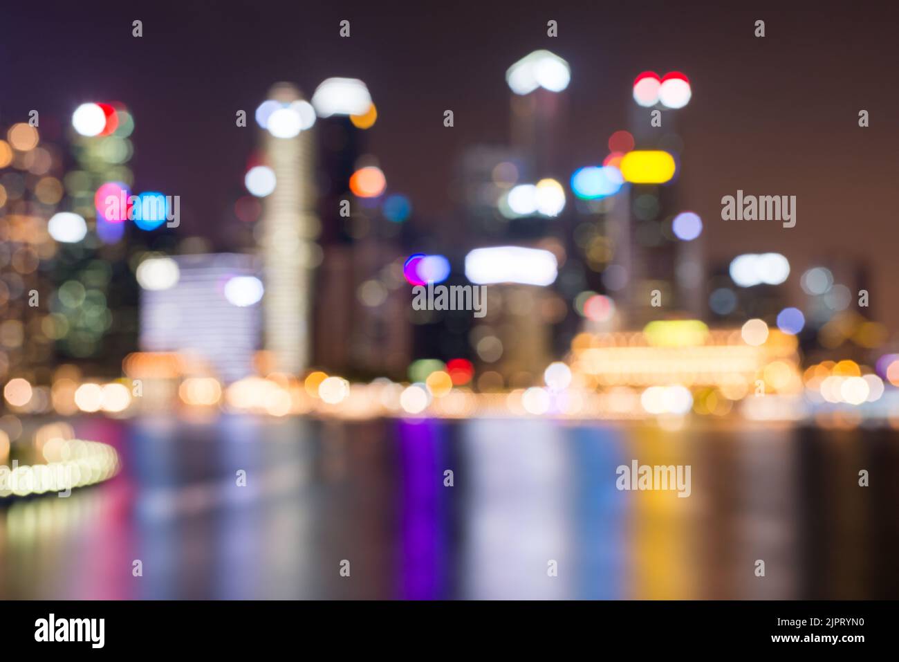 Cityscape downtown. Night city urban skyline Blurred backgroung Stock ...