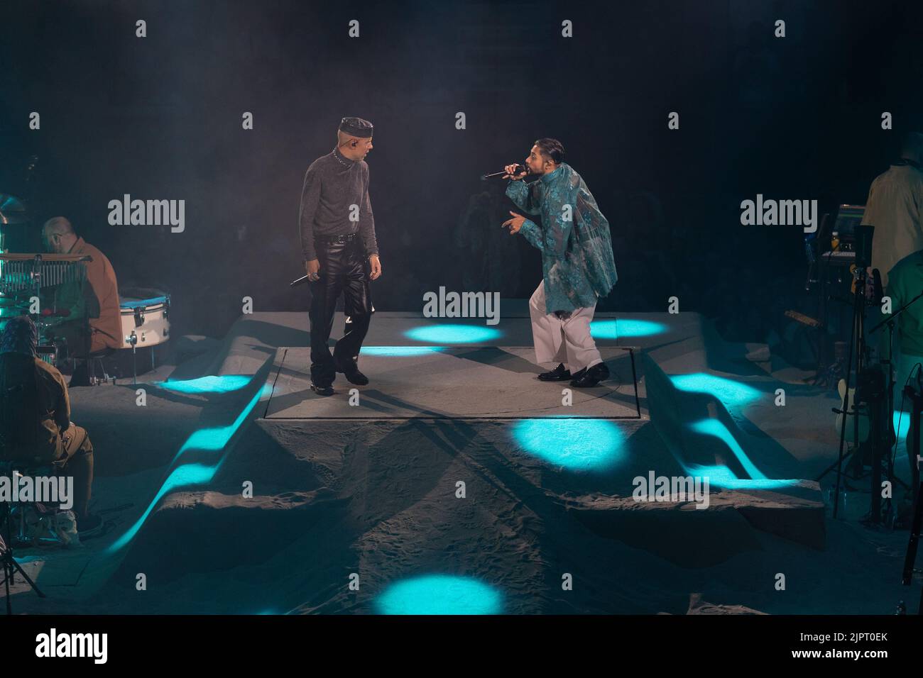 Oslo, Norway. 18th, August 2022. The Norwegian rap duo Karpe performs a ...