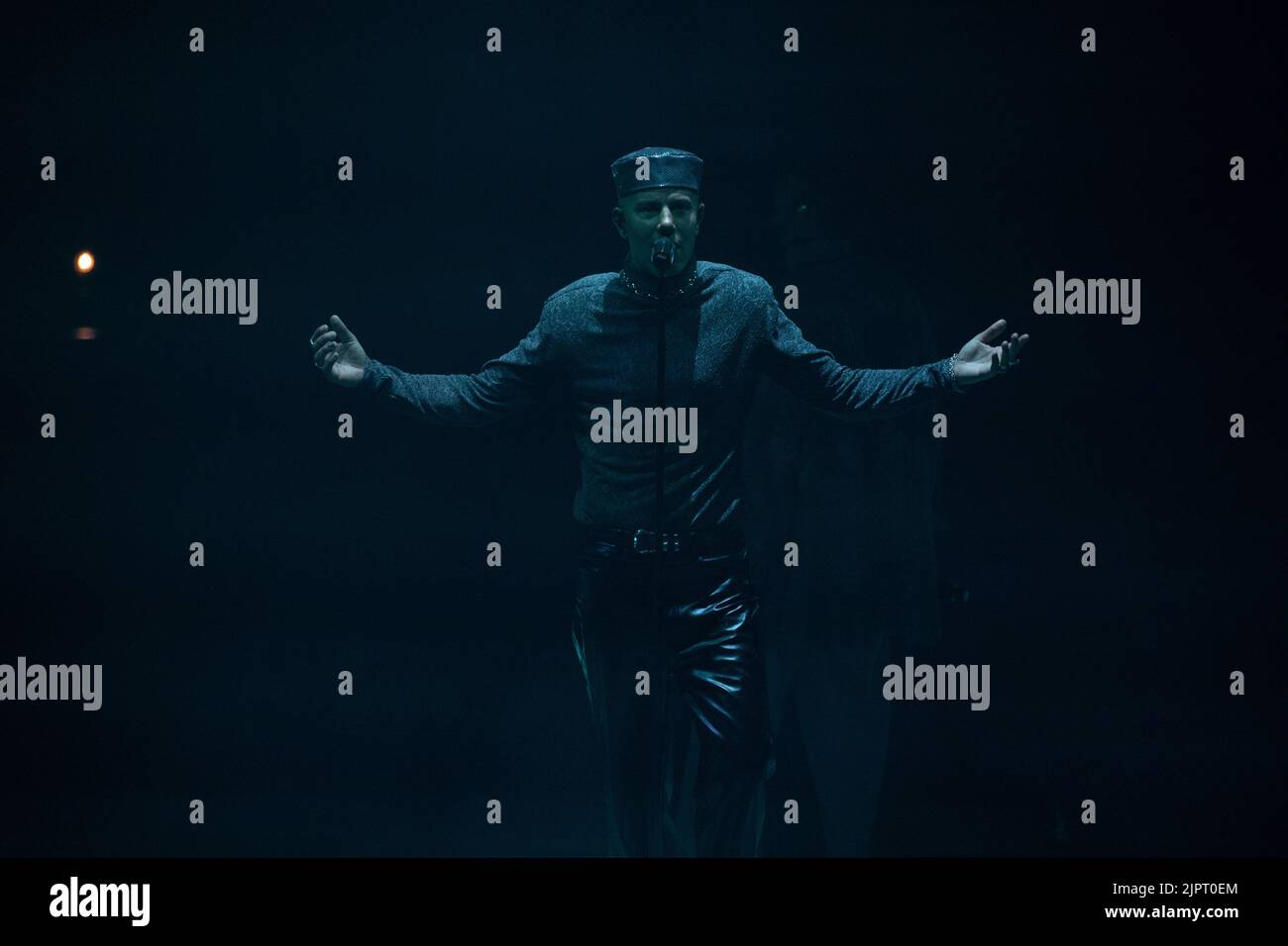 Oslo, Norway. 18th, August 2022. The Norwegian rap duo Karpe performs a ...