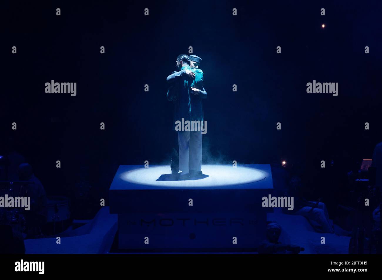 Oslo, Norway. 18th, August 2022. The Norwegian rap duo Karpe performs a ...