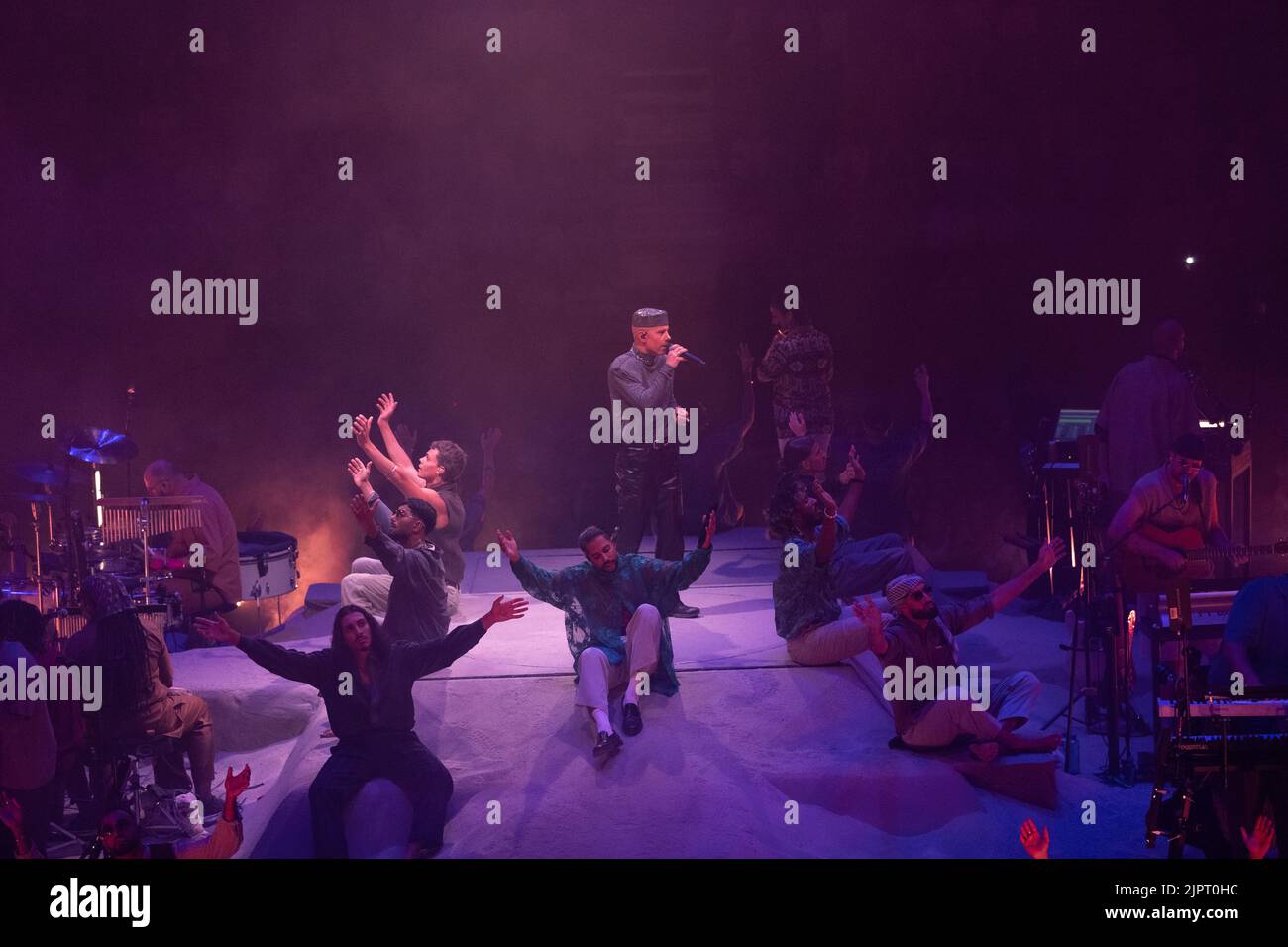 Oslo, Norway. 18th, August 2022. The Norwegian rap duo Karpe performs a ...