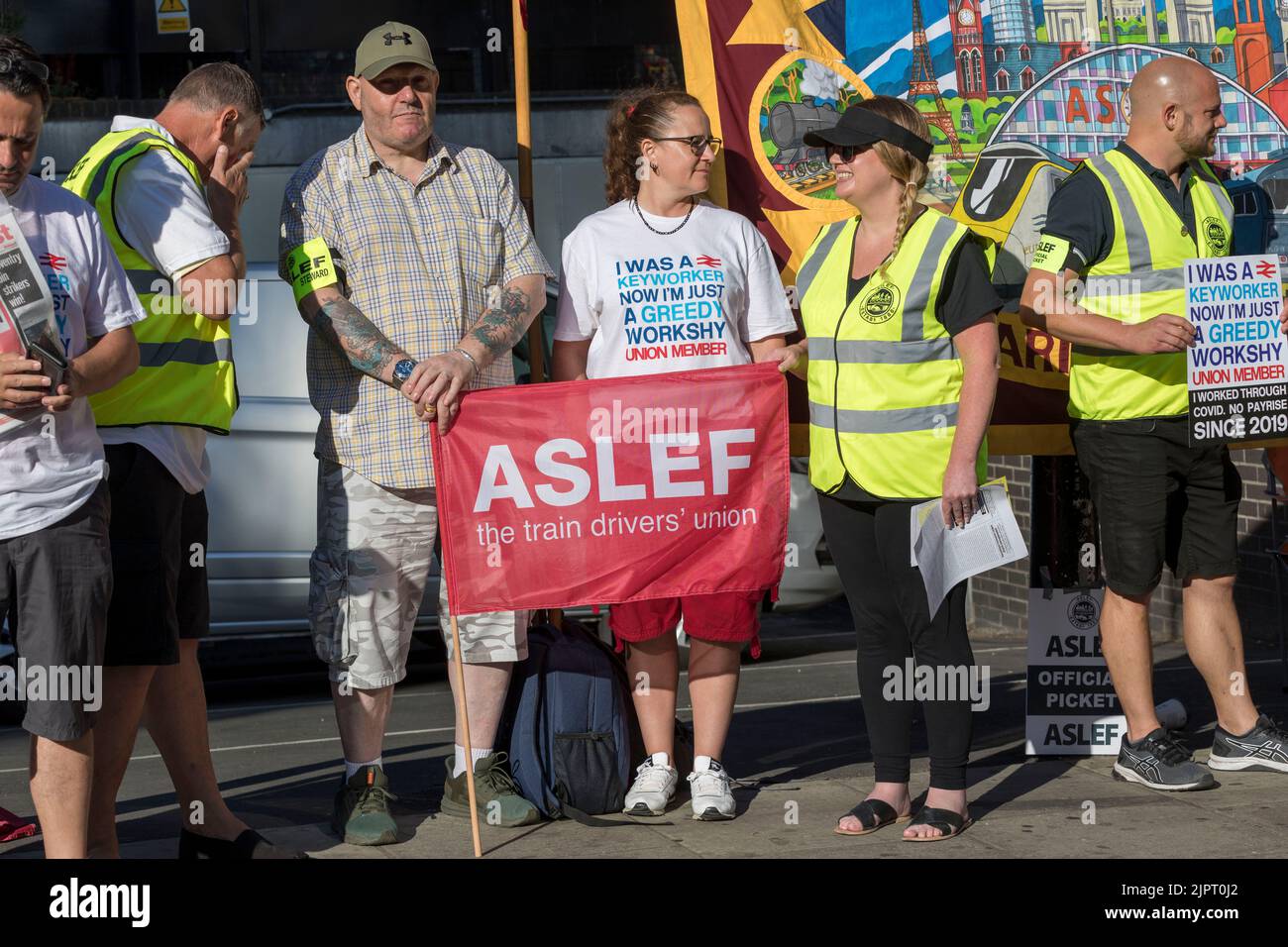 London Euston train station seen to be quiet this morning. Aslef ...