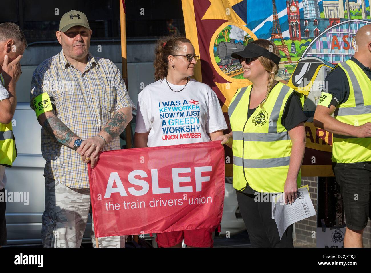 London Euston train station seen to be quiet this morning. Aslef ...