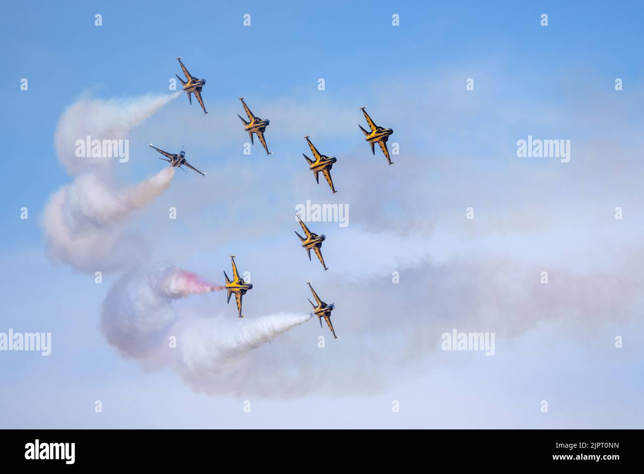 Republic of Korea Air Force - Black Eagles aerobatic display team at ...