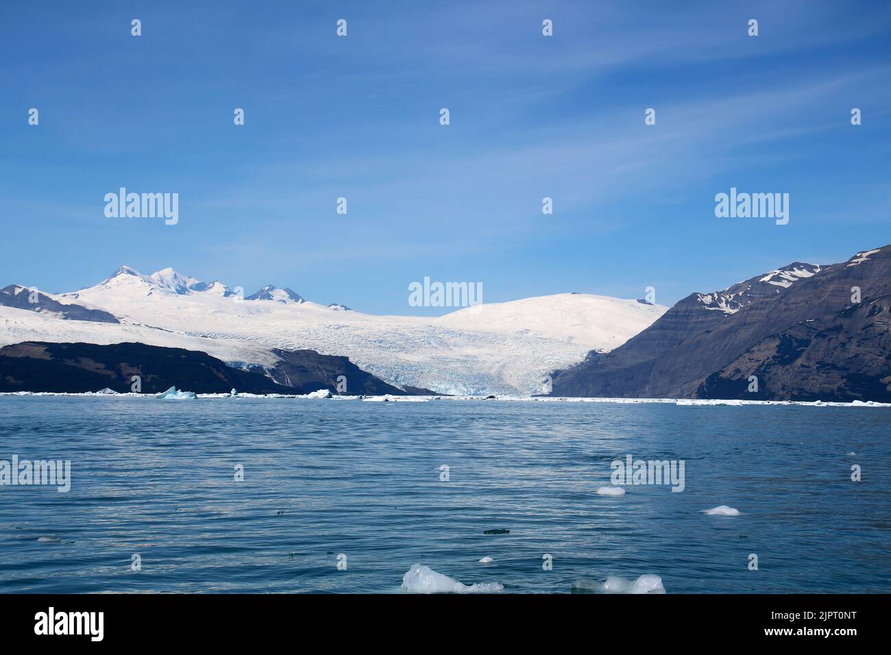 Guyot Glacier in the Robinson Mountains in Icy Bay, Alaska, United ...