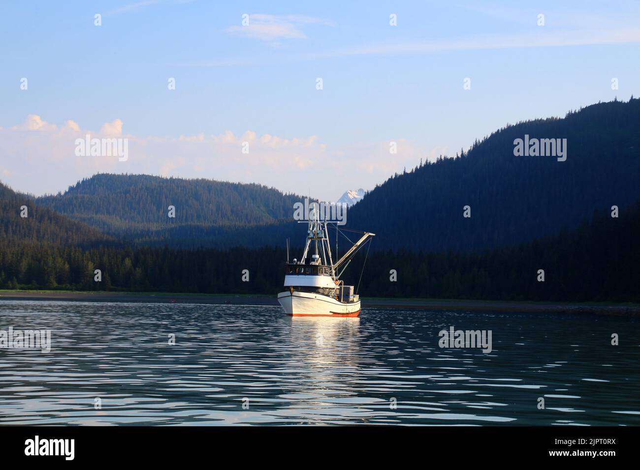 Shrimp cutter in William Henry Bay in the US state of Alaska Stock ...