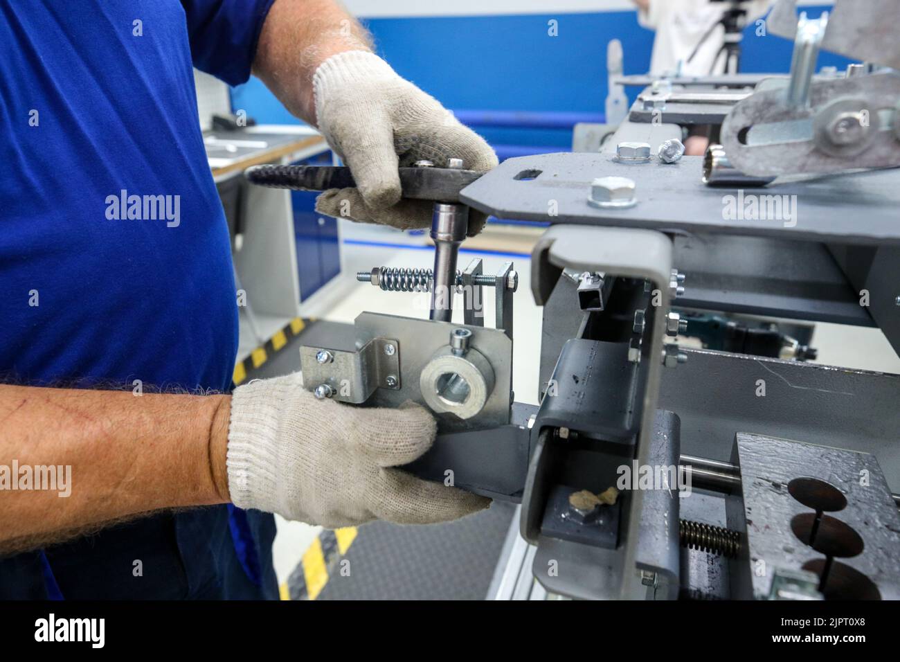 Production of elevators at the Moslift production company Stock Photo ...