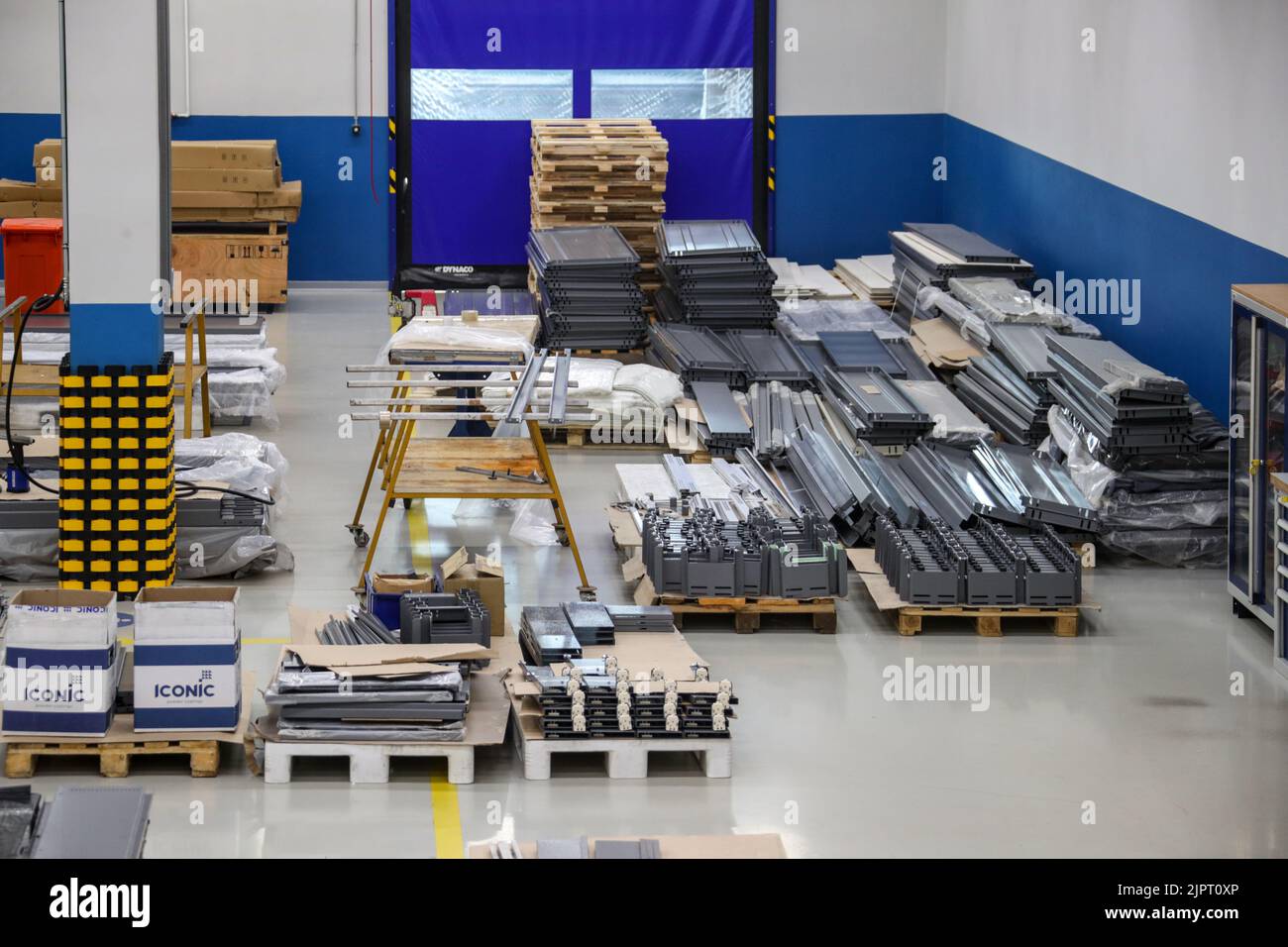 Production of elevators at the Moslift production company Stock Photo ...