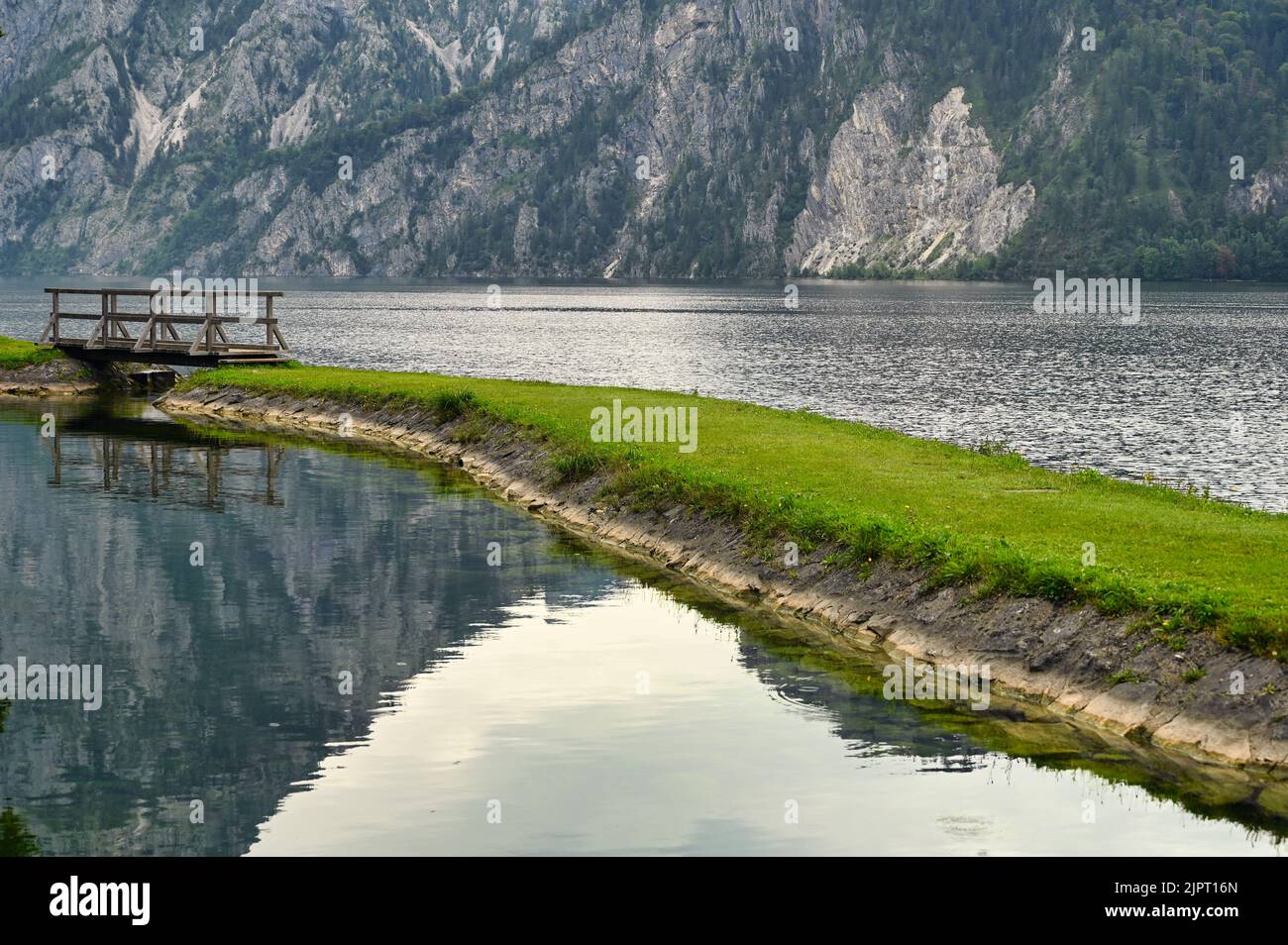 Lake Traun Traunsee in Traunkirchen Austria Stock Photo - Alamy
