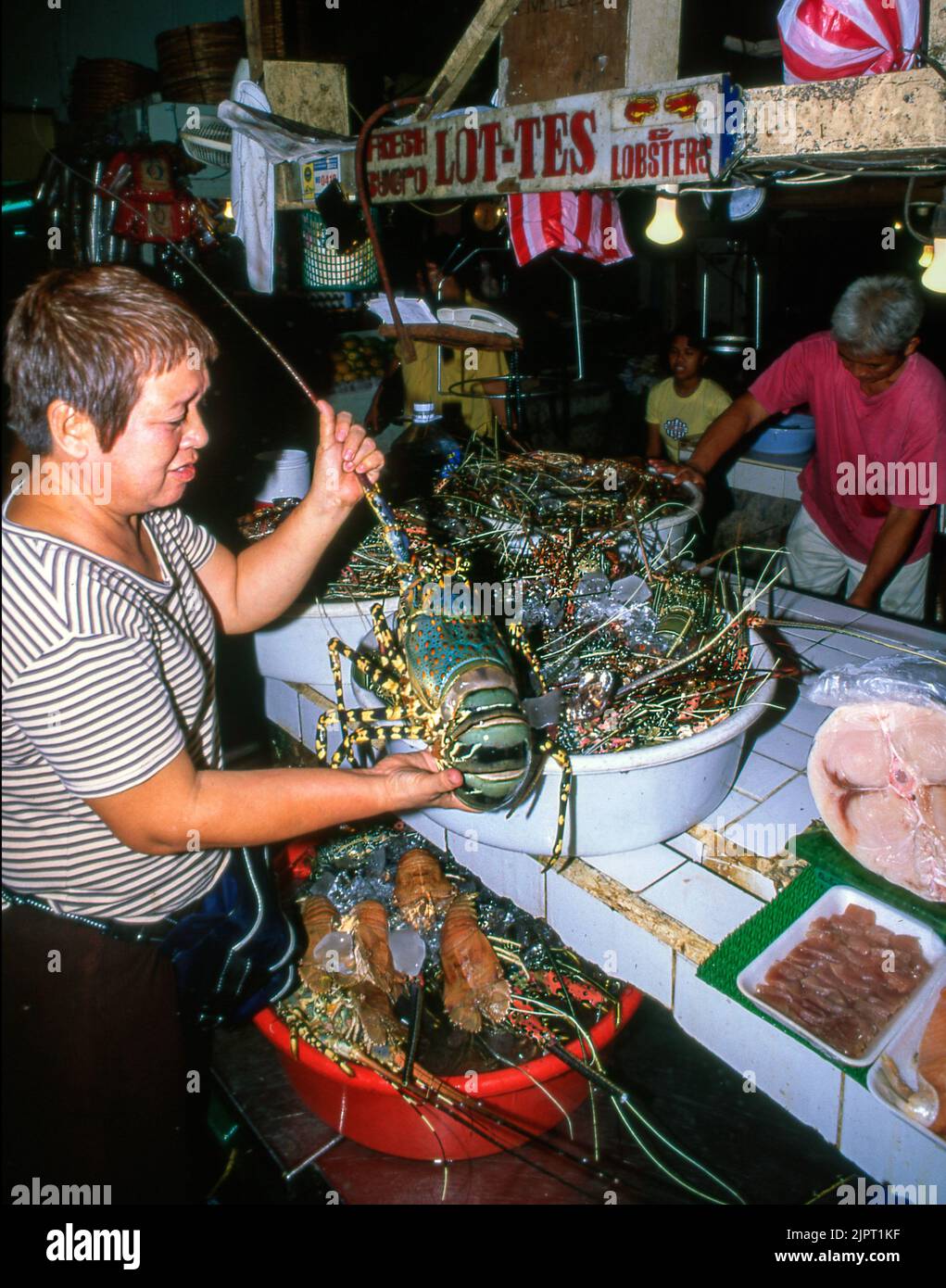 Ornate tropical rock lobstefilippinene2002 hi-res stock photography and ...
