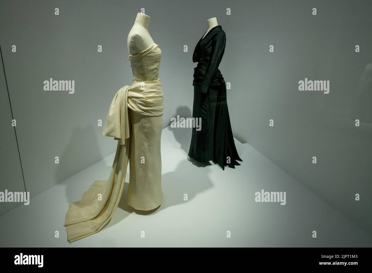 View of night set dresses exhibited in the "Balenciaga Character ...