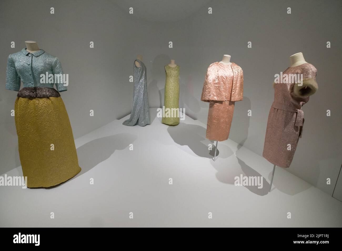 View of various night sets exhibited in the "Balenciaga Character ...