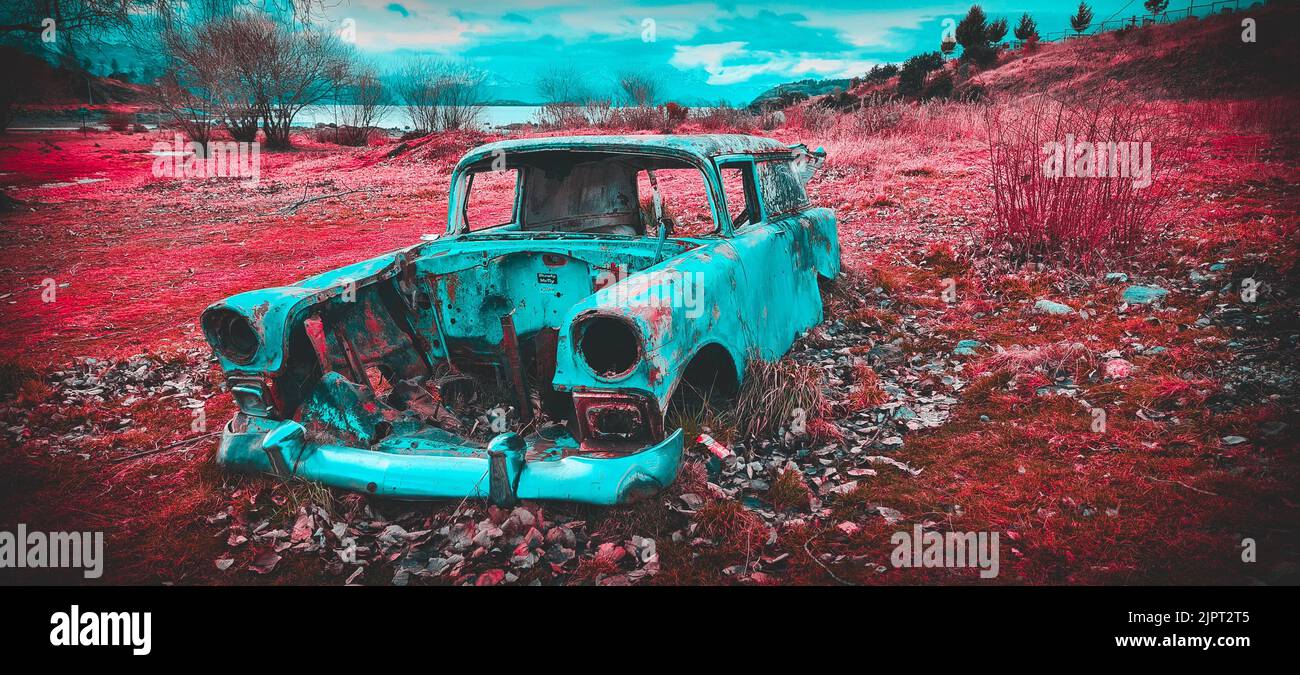 Vintage vehicle among trees hi-res stock photography and images - Alamy
