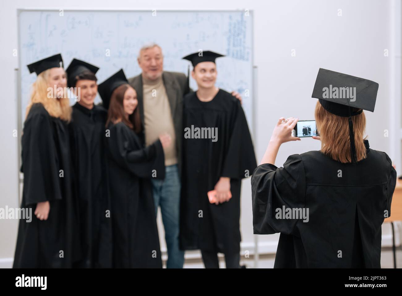 At the university, during the presentation of graduation diplomas ...