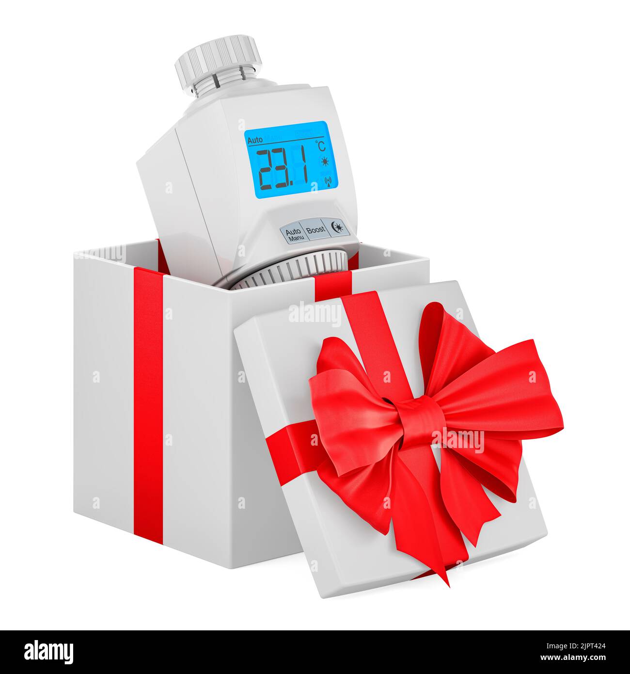 Digital radiator thermostatic valve inside gift box, present concept ...