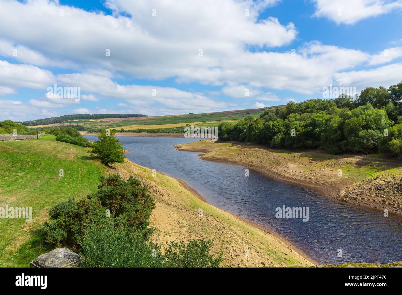 Leighton Reservoir in Nidderdale, North Yorkshire, UK in August 2022 ...