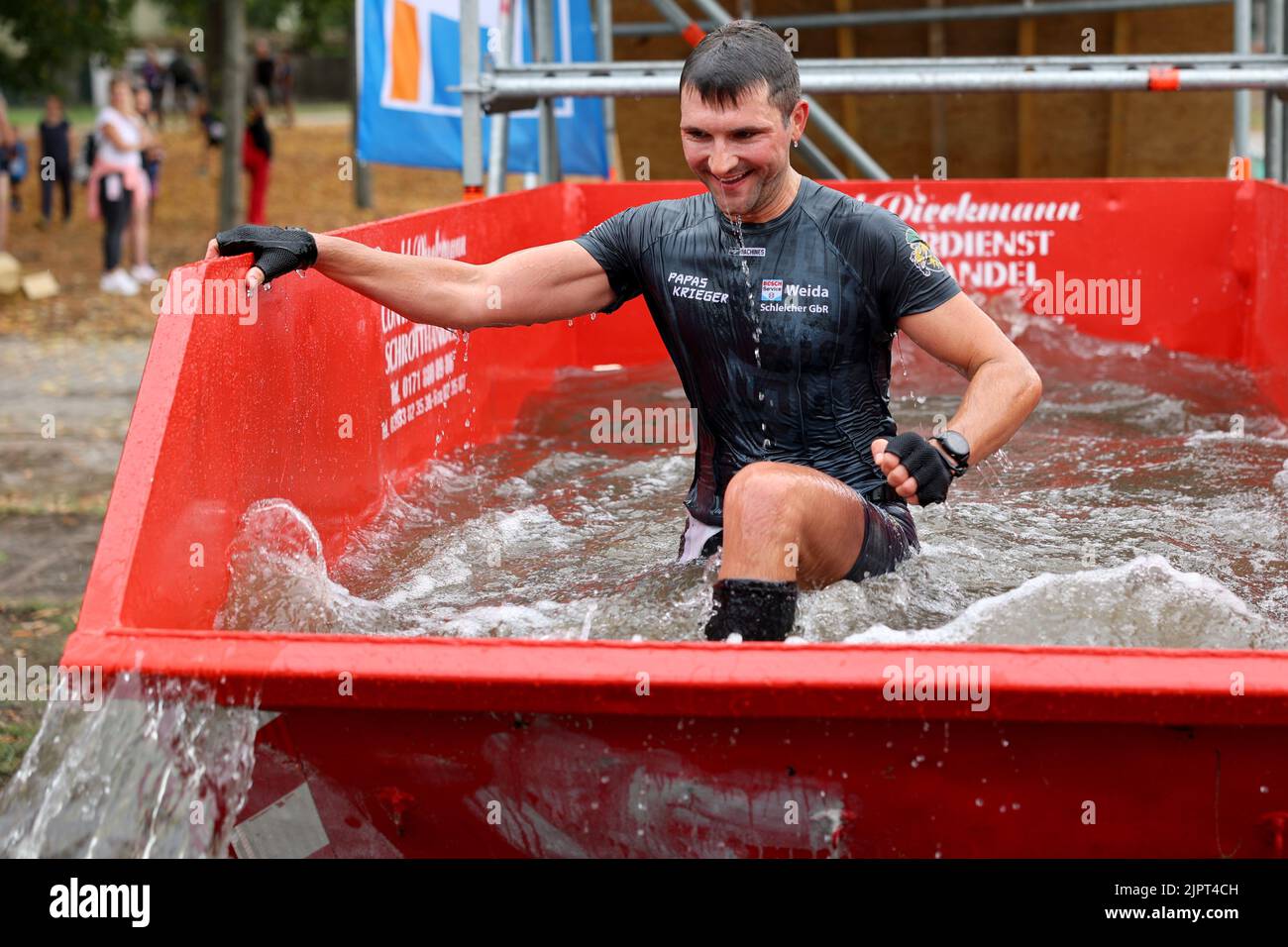 Genthin, Germany. 20th Aug, 2022. Robby Bauer from Gera is a ...