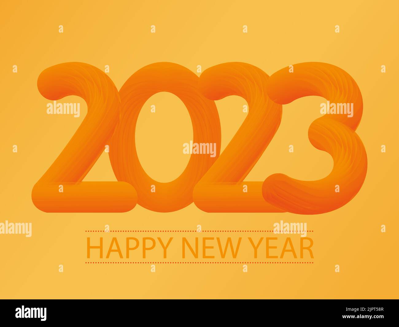 Abstract orange new 2023 year number on orange background. Vector ...
