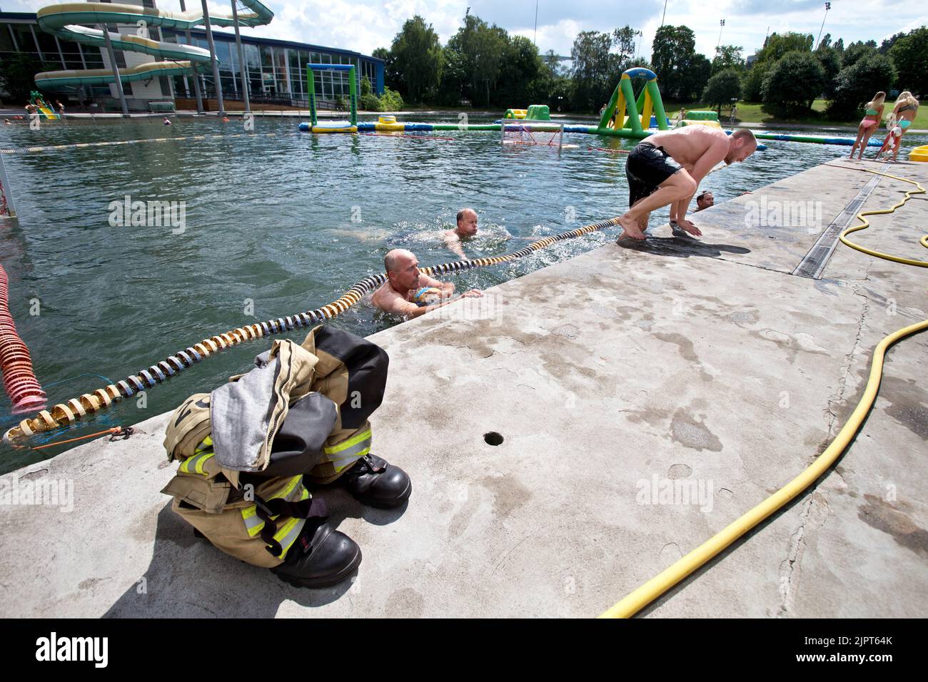 Daily life, training for the firefighters, today the training consists ...