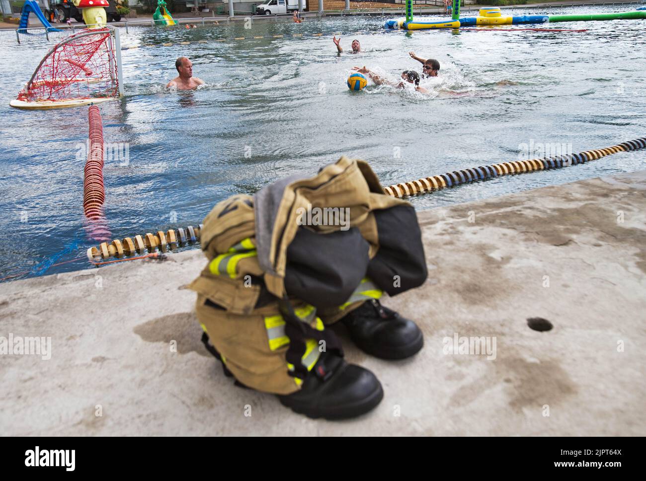 Daily life, training for the firefighters, today the training consists ...