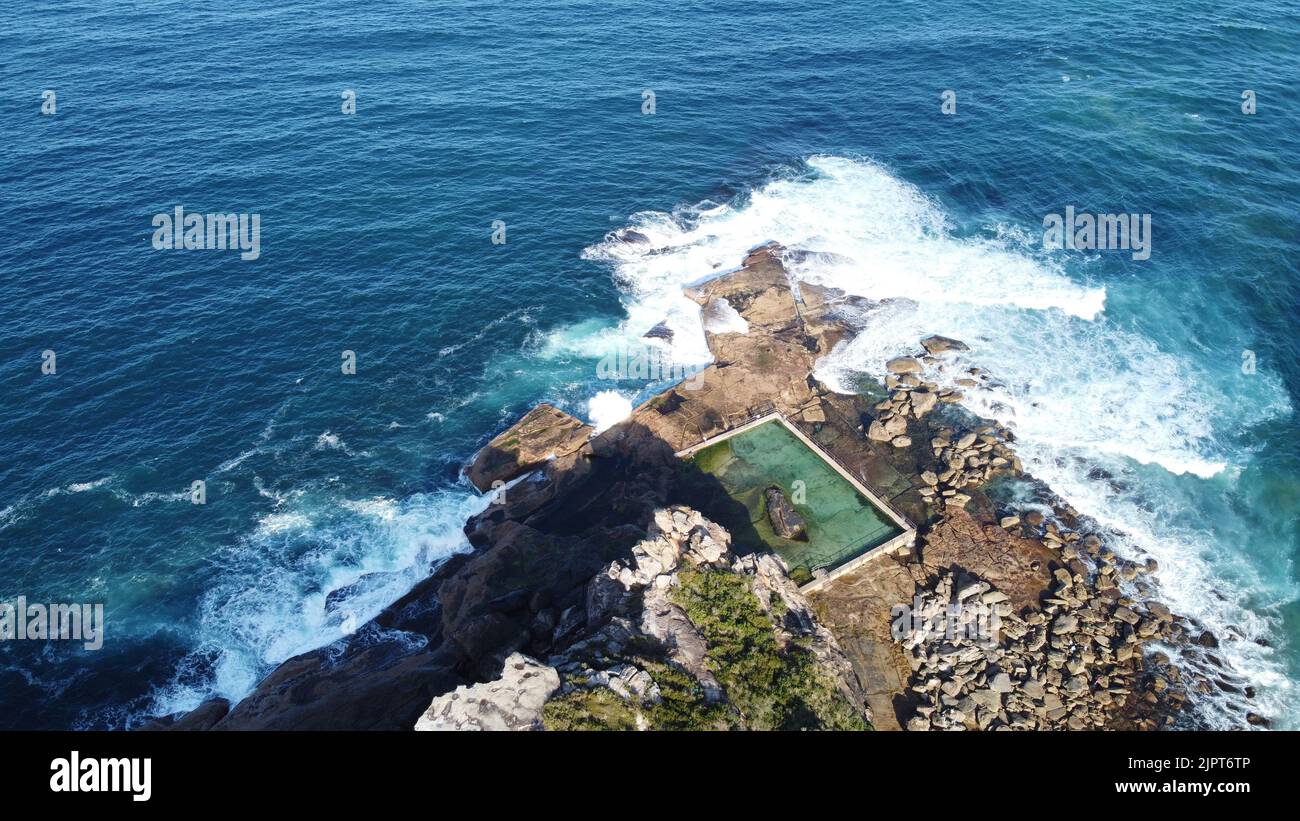 An aerial view of the Rockpool in North Curl Curl Stock Photo - Alamy
