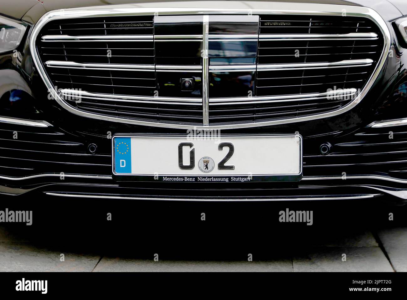 Berlin, Germany. 20th Aug, 2022. License plate 02 on the state coach of ...