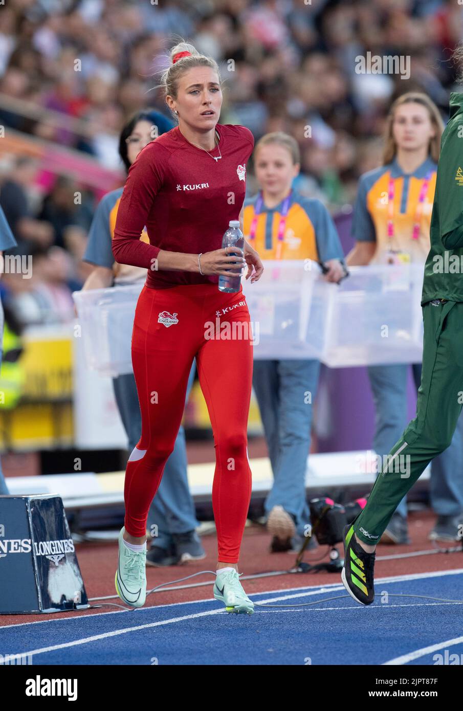 Jessie Knight of England competing in the women’s 400m hurdles heats at ...