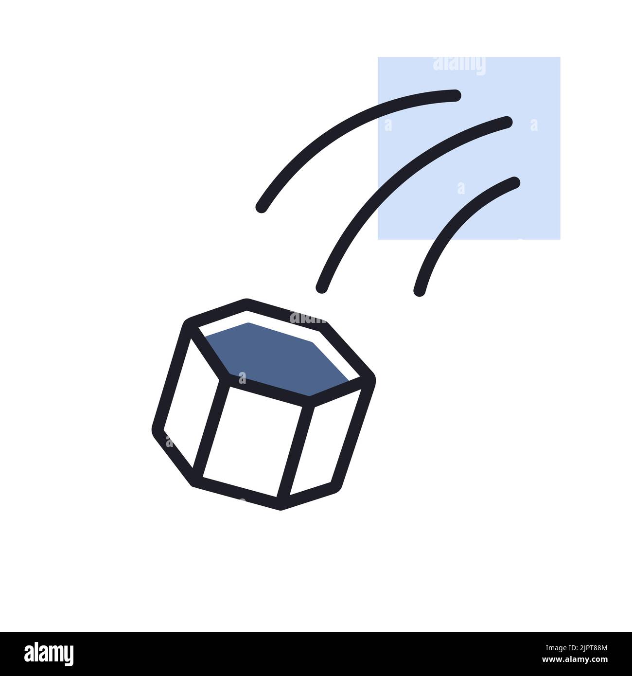 Thrown stone or paving stones or paving slabs vector isolated icon ...