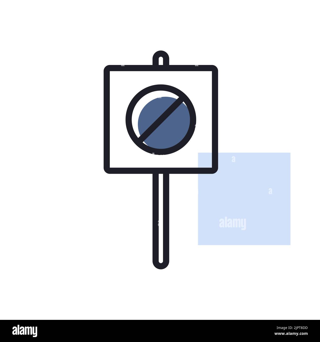 Placard, big sign, banner, card vector icon. Demonstration, protest ...