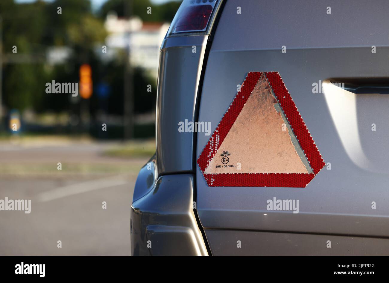 A Microcar, a slow moving vehicle (or SMV Stock Photo - Alamy