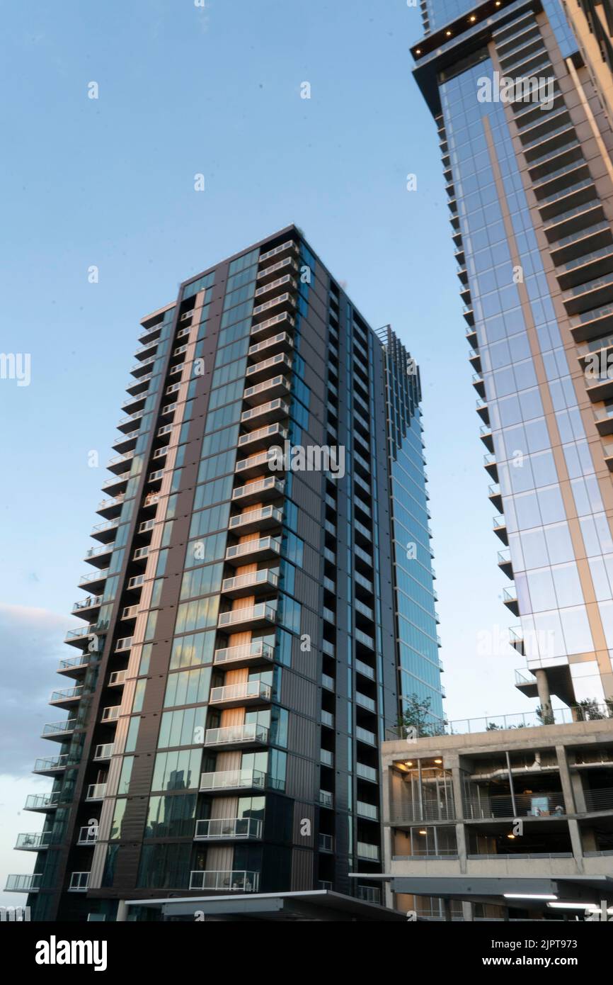 High rise residential buildings at the lower end of the Rainey Street ...